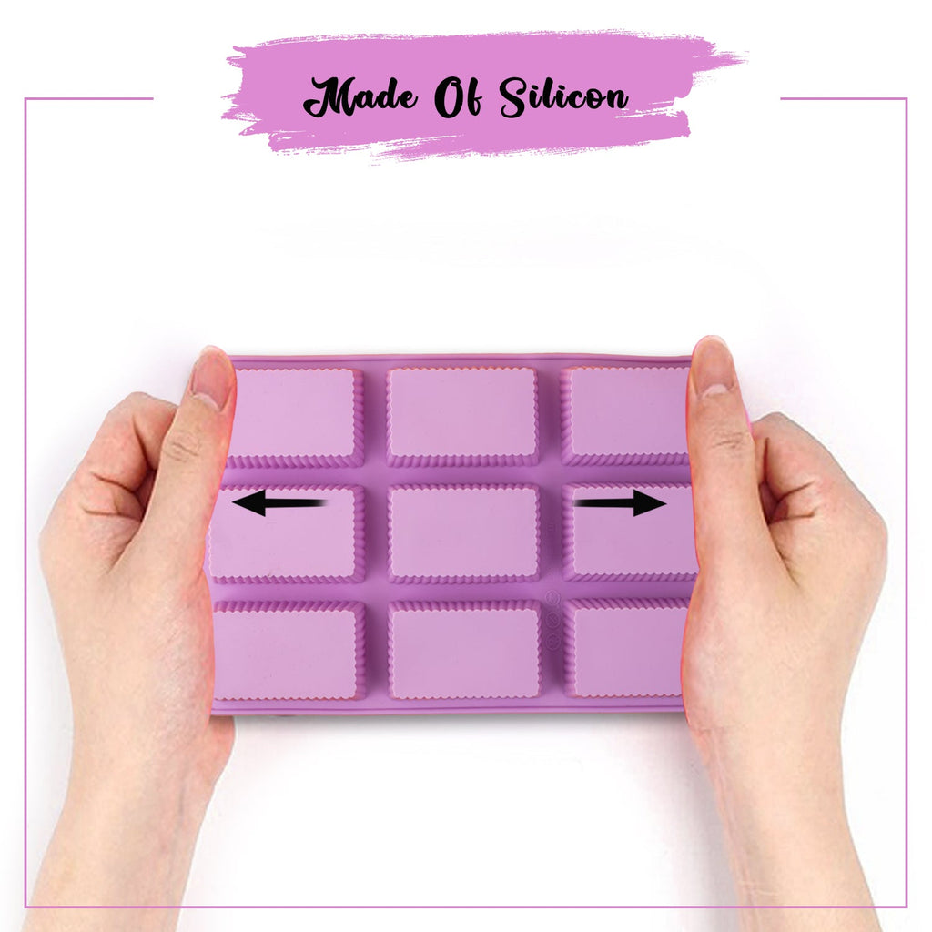 Buy Rectangle Shape Silicone Mould (9 Cavities) Online – VEDAOILS UK