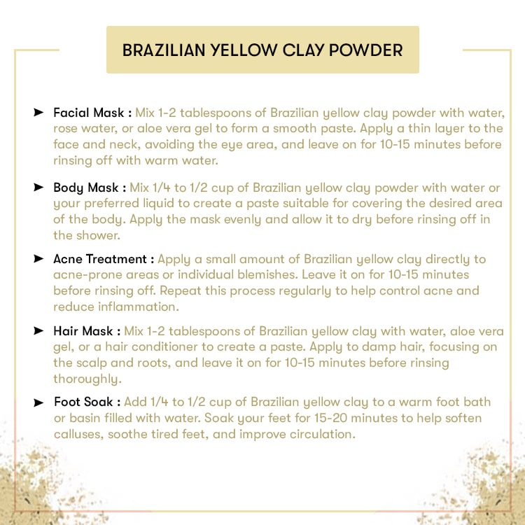 Buy Brazilian Yellow Clay Online in UK | Bulk Supplier – VEDAOILS UK